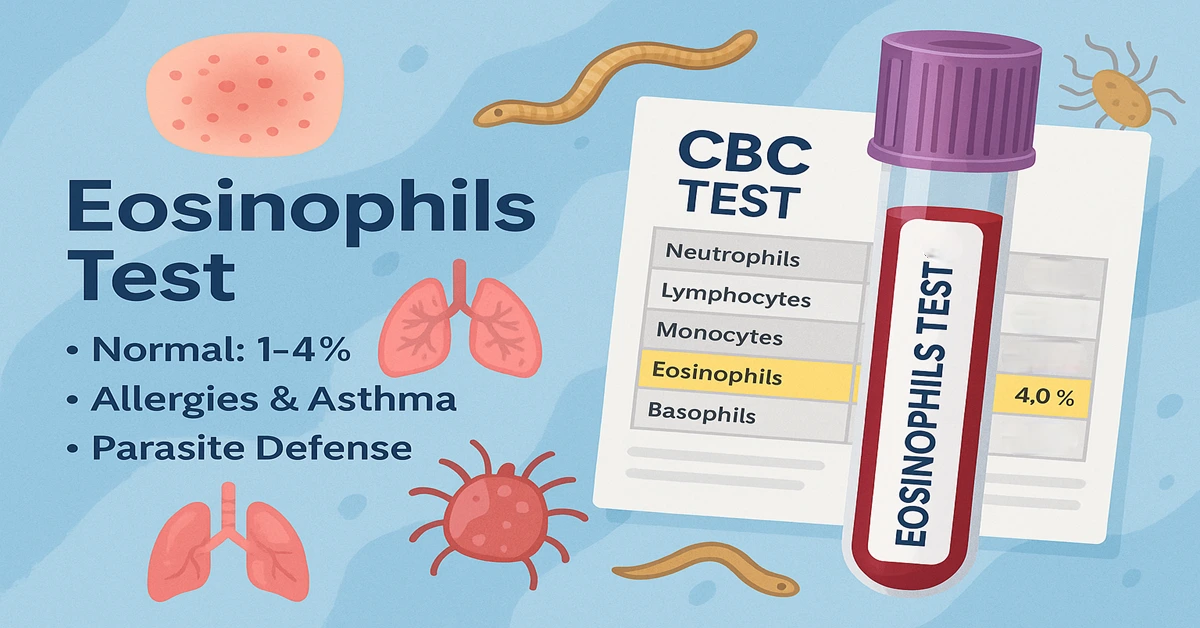 Eosinophils Test: Normal Range, Low & High Causes, Symptoms and Guide