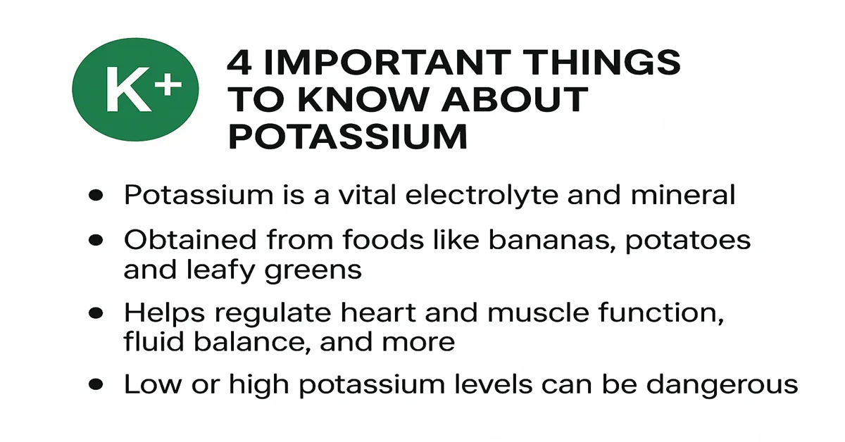 Potassium (K⁺) Blood Test – Normal Range, Functions, and Imbalance Causes