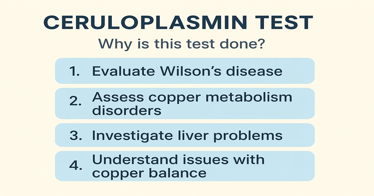 Ceruloplasmin Test – Purpose, Normal Range, and Wilson’s Disease Connection