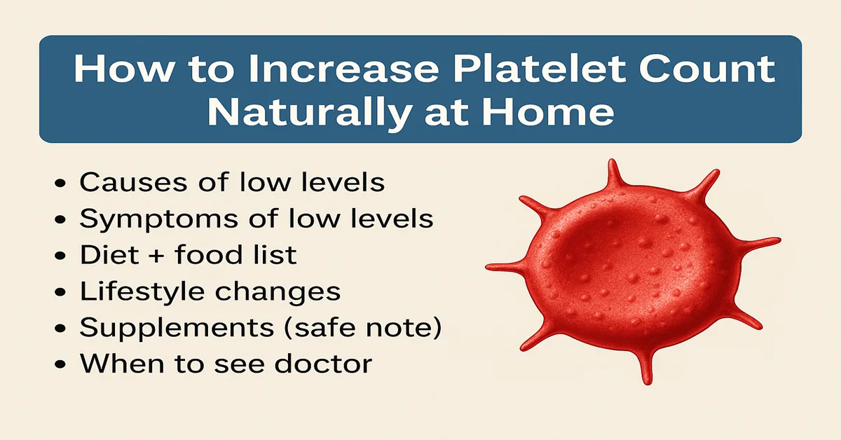 How to Increase Platelet Count Naturally at Home | Causes & Symptoms ...
