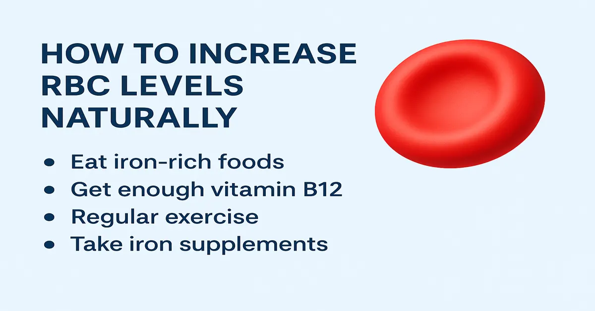 How to Increase RBC Levels Naturally at Home: Diet, Symptoms & Tips