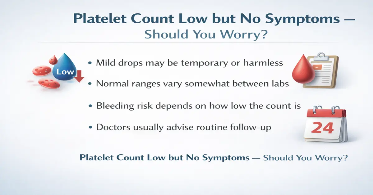 Platelet Count Low but No Symptoms – Should You Worry?